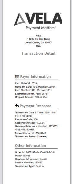 A4 Transactions - VELA Admin Guide