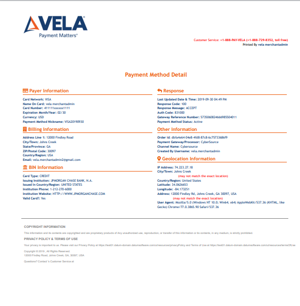 A4 Transactions - VELA Admin Guide