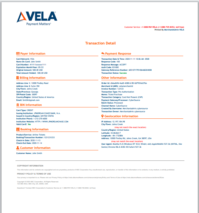 A4 Transactions - VELA Admin Guide