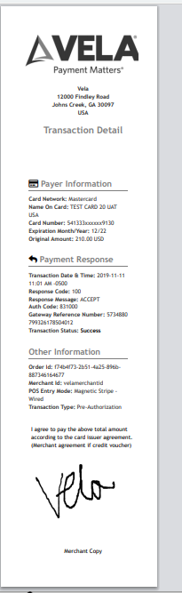 A4 Transactions - VELA Admin Guide