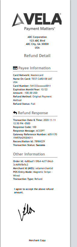 A4 Transactions - VELA Admin Guide